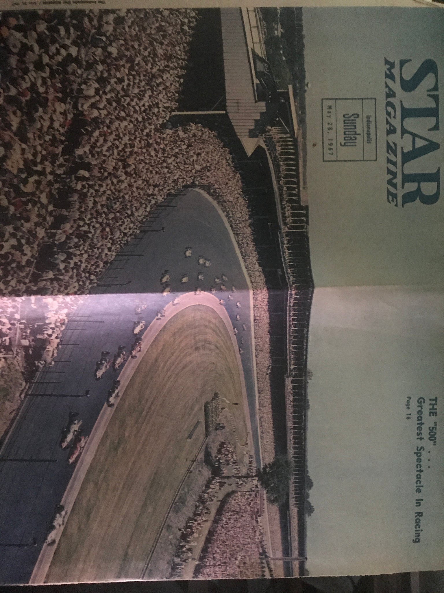 1967 Indianapolis Star Magazine Featuring Indianapolis 500 Race ...